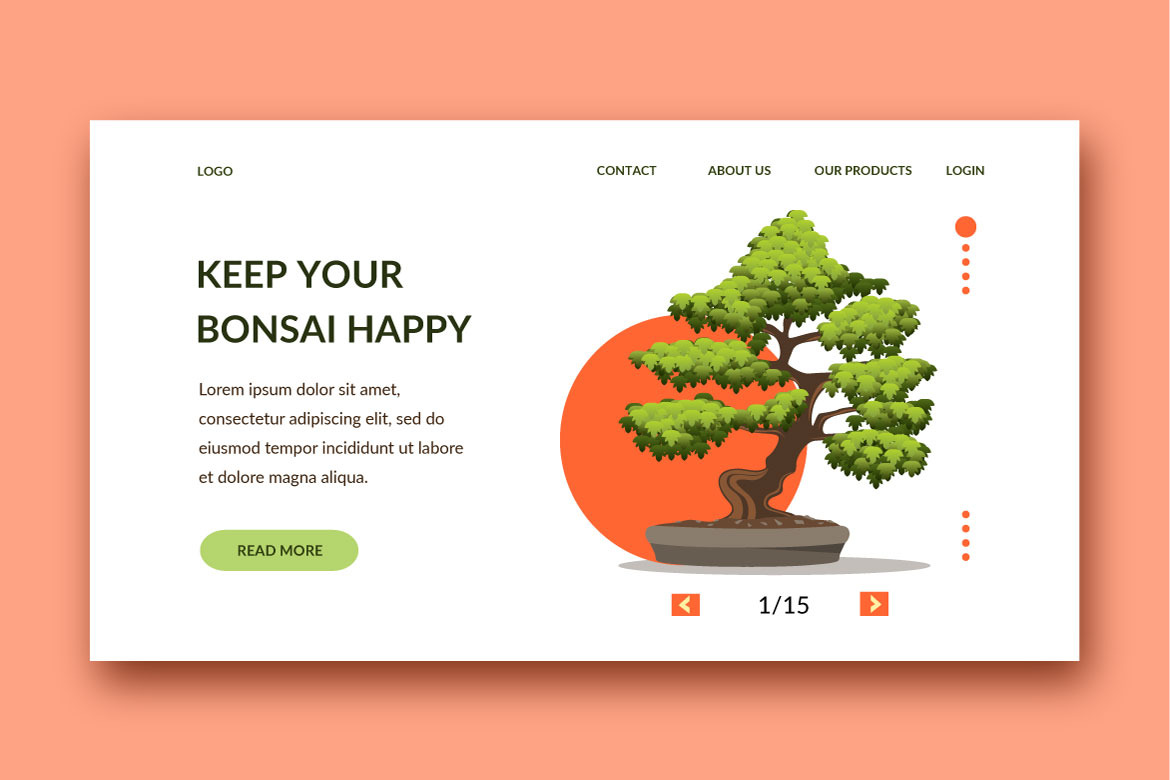 Bonsai - Banner & Landing Page, a Landing Page Template by lelevien