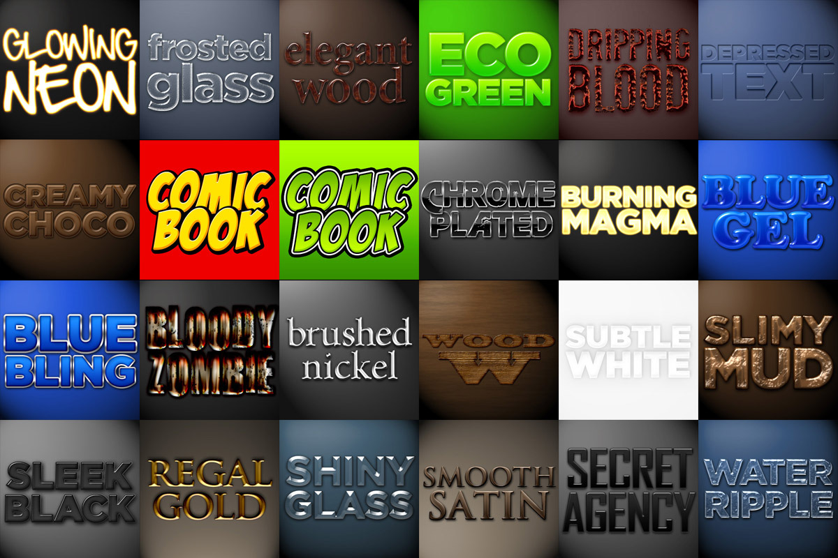 Photoshop Styles Mega Collection 1, a Layer Style Add-On by Design Panoply