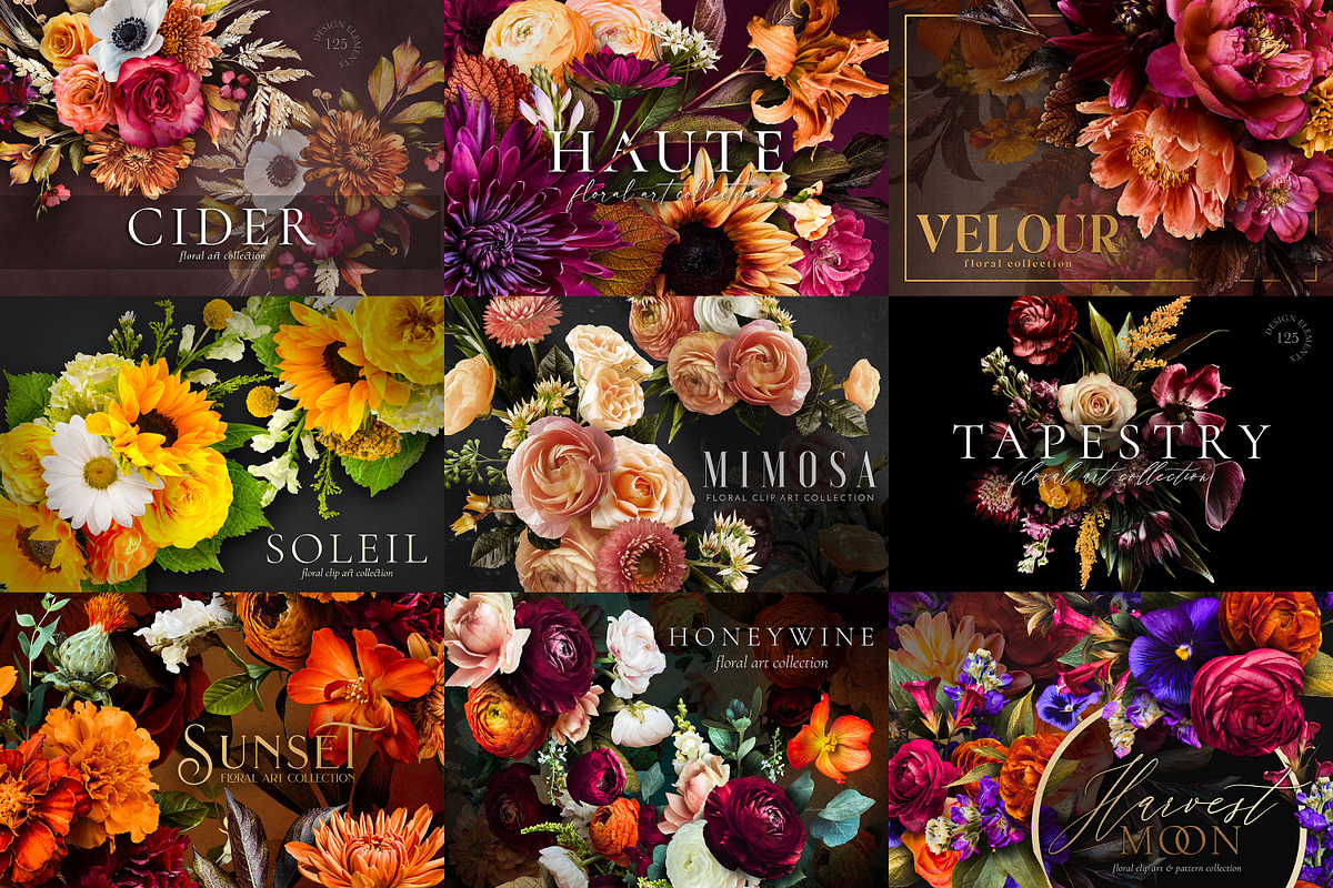 FLOWER POWER Graphics Biggest Bundle, an Object Graphic by Eclectic ...