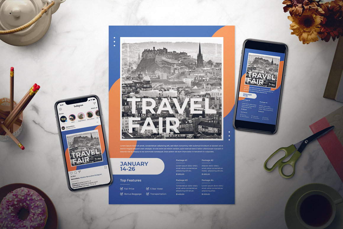 Travel Fair Flyer Set, a Flyer Template by The Good Store