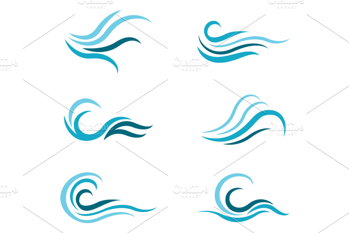 Abstract Wave Flow Water Isolated, an Illustration by jongcreative