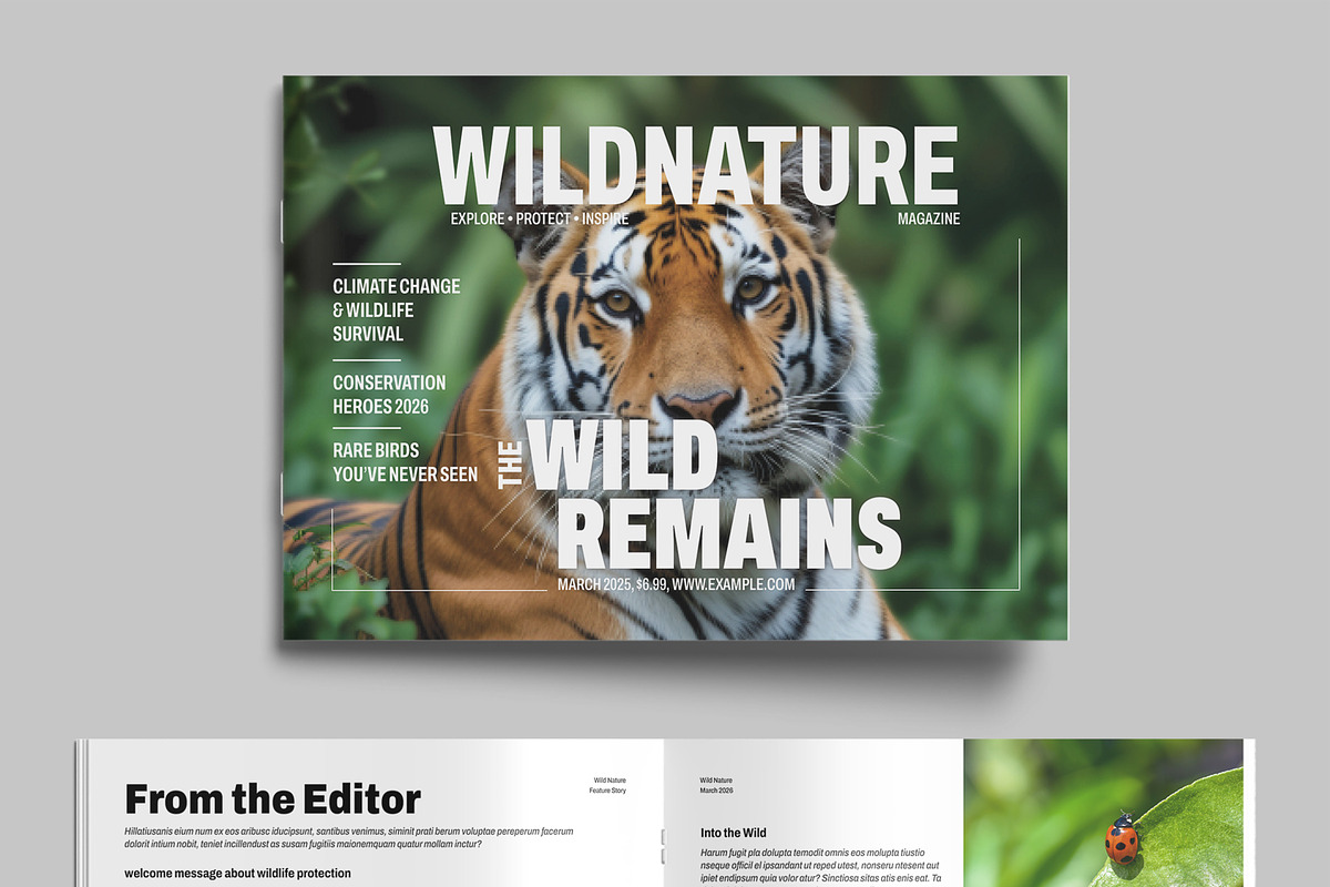 Wildlife Magazine Template