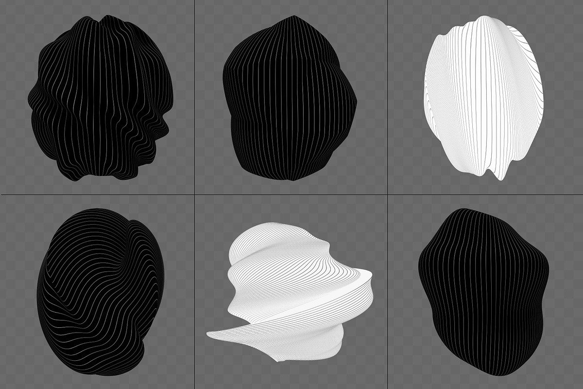 390+ Lines & Dots 3D Shapes, an Object Graphic by assetpro.design