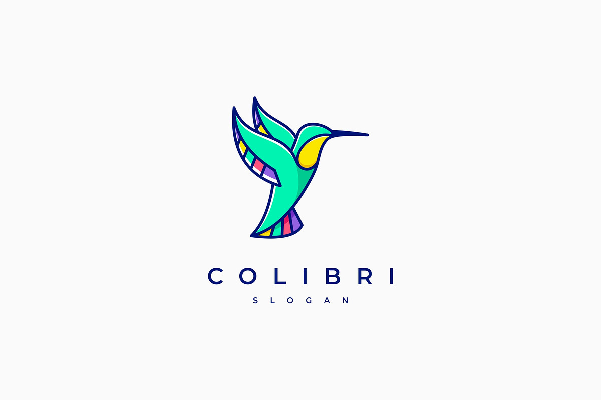 Hummingbird Colibri Bird Mascot Logo, a Branding & Logo Template by ...