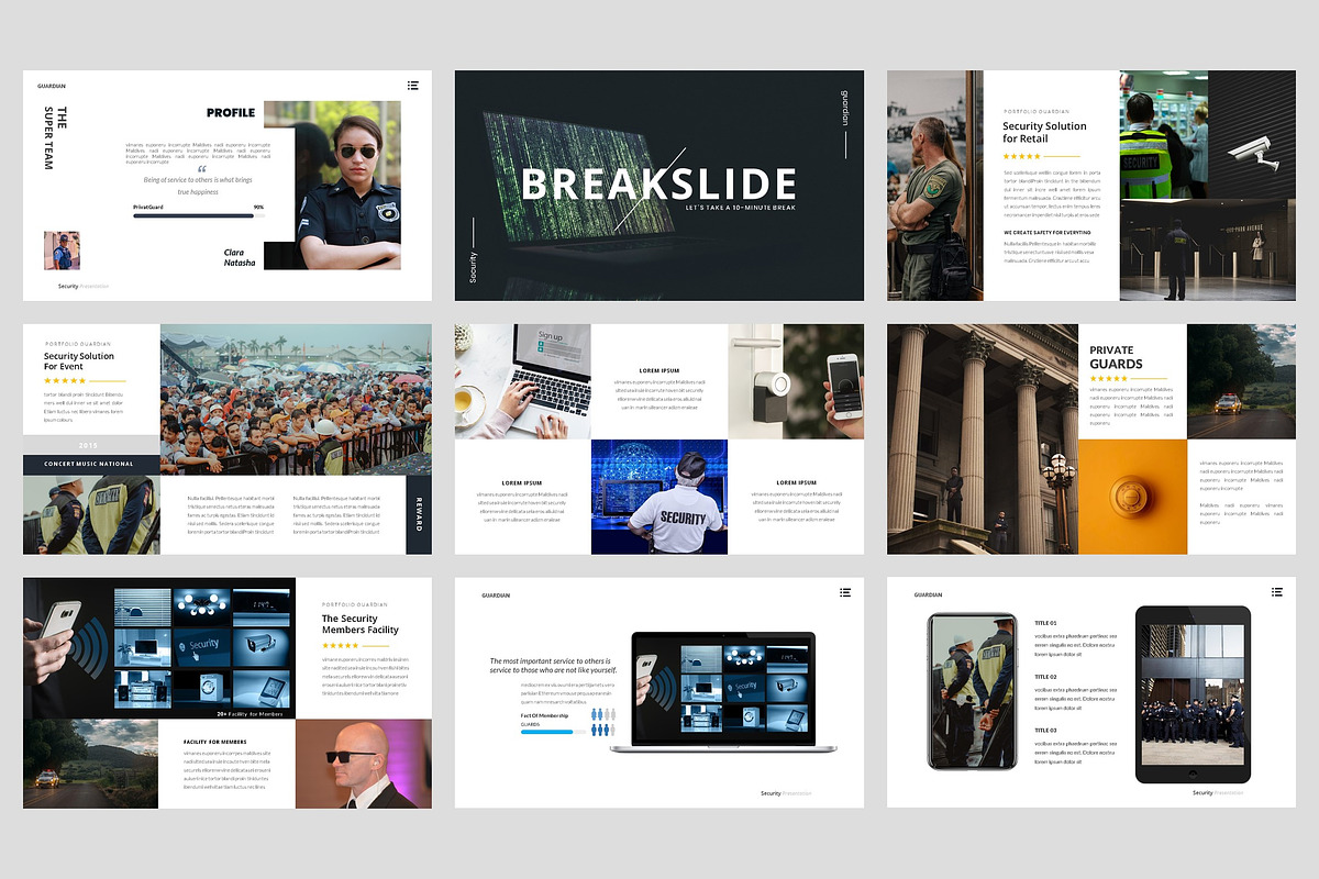 Security PowerPoint Template, a Presentation Template by Art StoreID