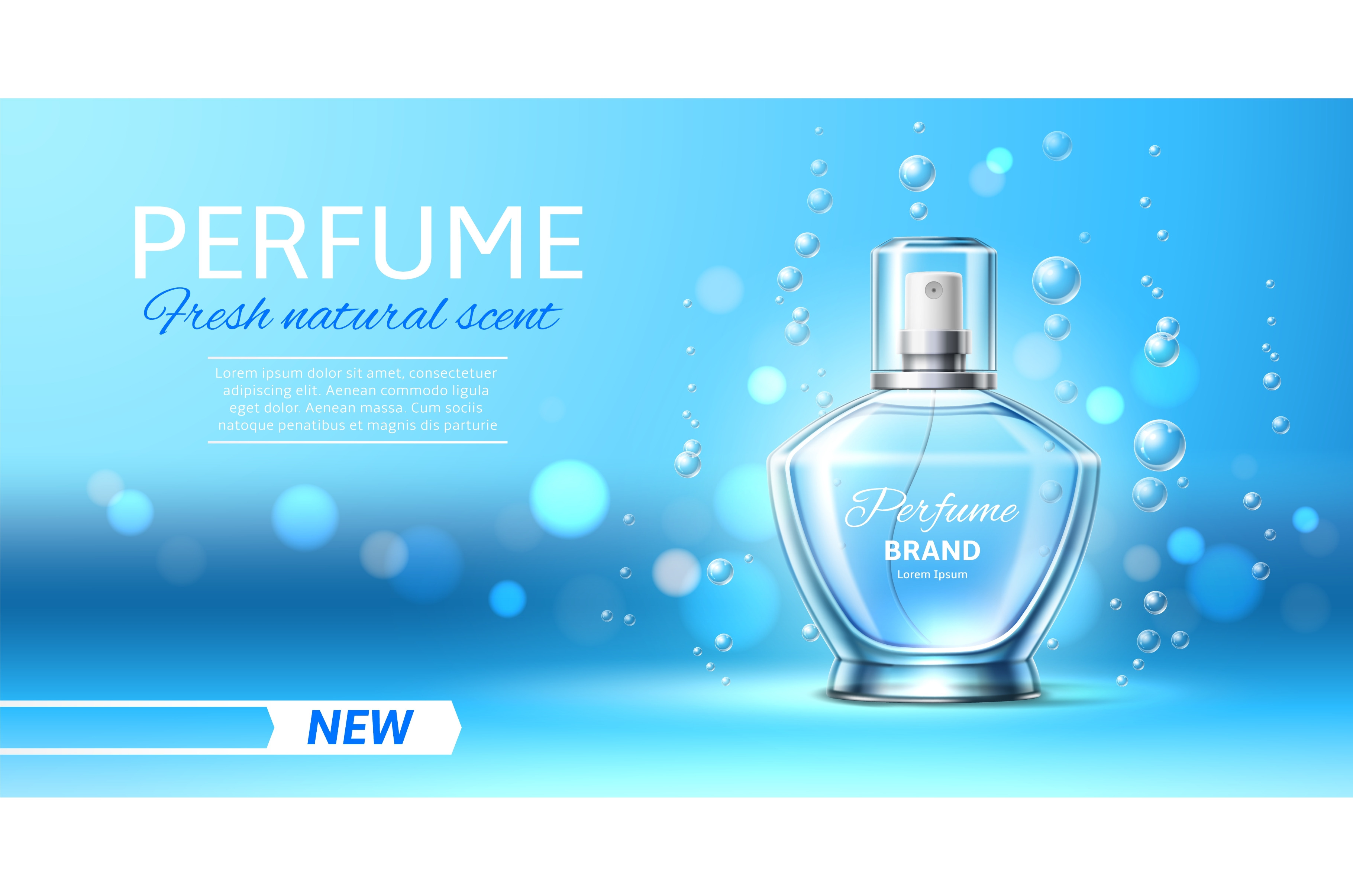 Realistic perfume. Fresh fragrance, a Work Illustration by Vectorbuum ...