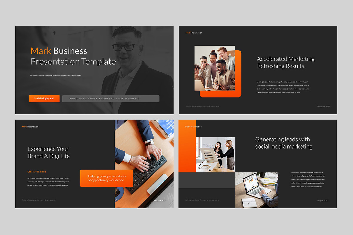 MARK - Business Powerpoint Template, a Presentation Template by rgbryand