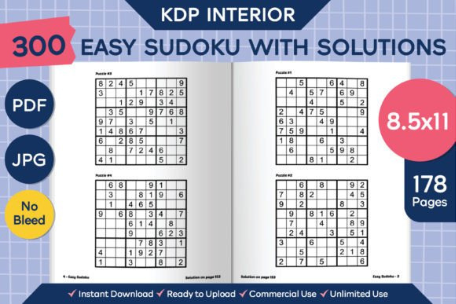 300 Easy Sudoku Puzzles