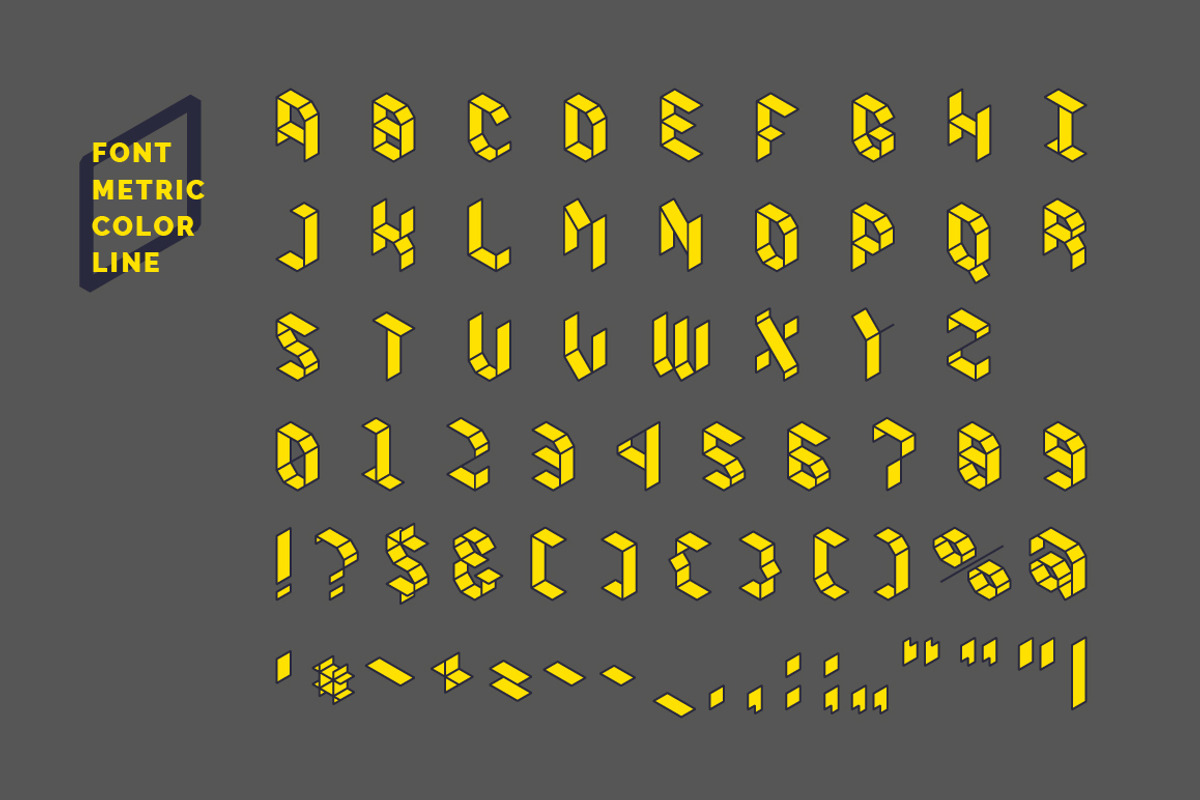 Metric display fonts, a Font by alekseiderin