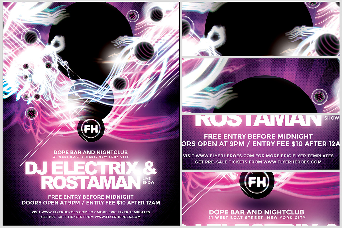 Electrix Flyer Template, a Flyer Template by FlyerHeroes