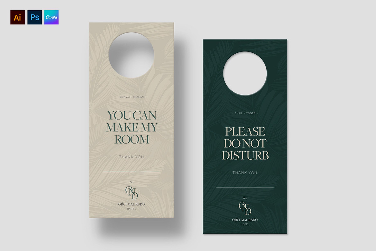 Door Hanger Template, a Stationery Template by BrandPacks