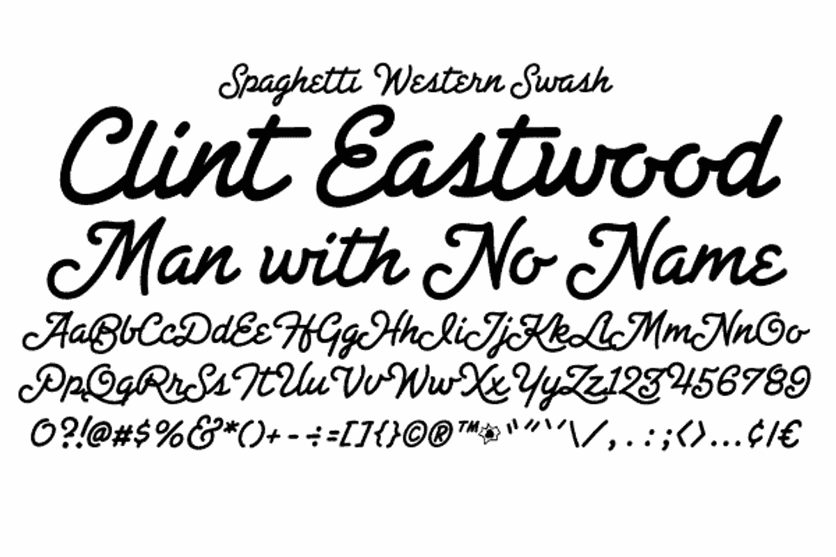 Spaghetti Western, a Script Font by Comicraft Fonts