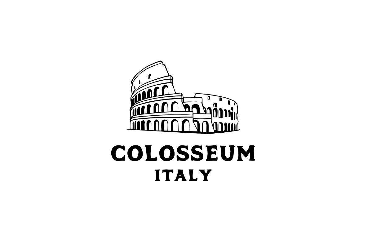 Colosseum logo design vector, a Branding & Logo Template by Weasley99Store