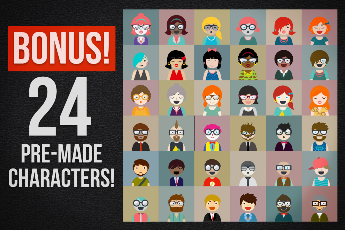 Vector Character Creator, a Person Illustration by plaxtico