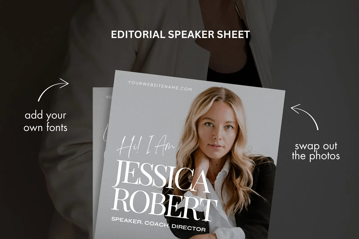 Speaker Media Kit Template Design