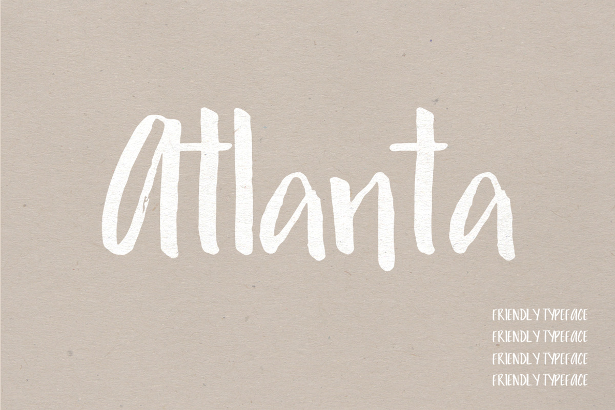 Atlanta | Friendly Typeface, a Script Font by Jen Wagner Co