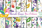 Mardi Gras New Orleans patterns, a Pattern Graphic by DollyPotterson