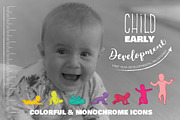 Child early development icons, an Education Illustration by jenny ...