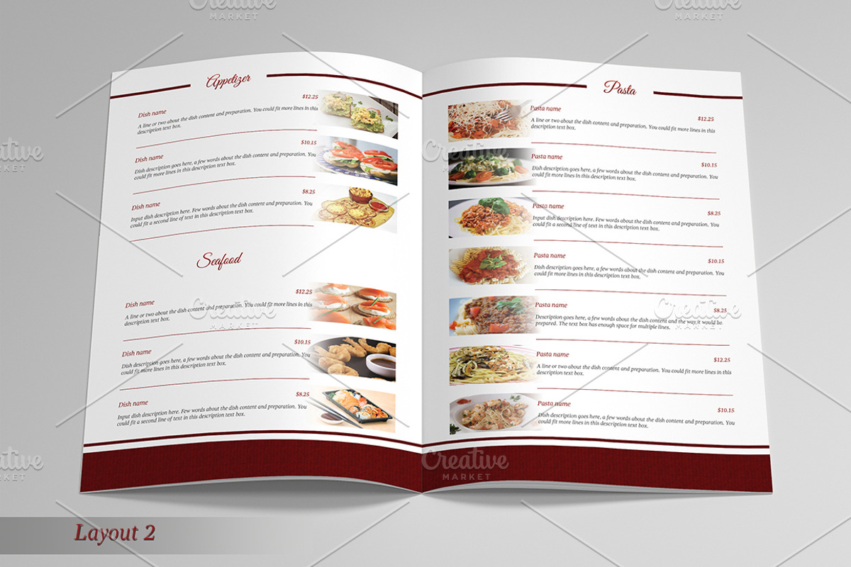 Restaurant Menu & Business Card, a Brochure Template by BettyDesign