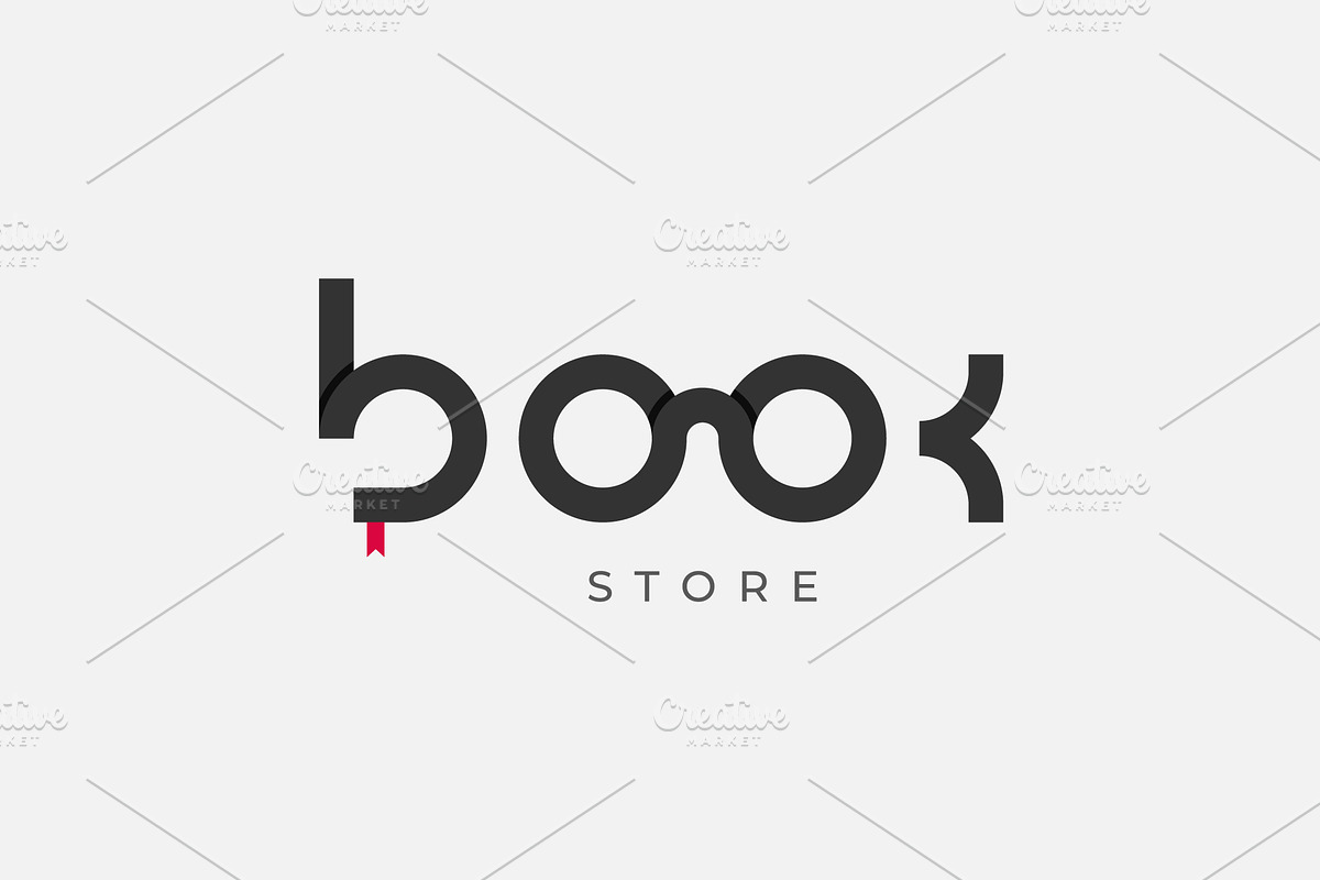 Book logo with glasses on white., an Object Graphic by PushLogo ...