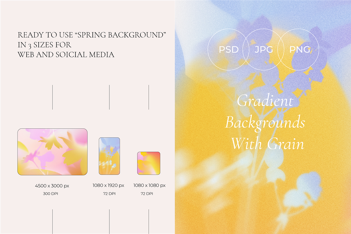 Spring-Grainy Gradient Textures