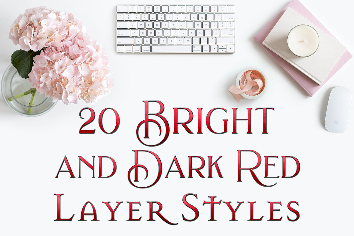 Red Photoshop Layer Styles, a Layer Style Add-On by Sapphire X Designs