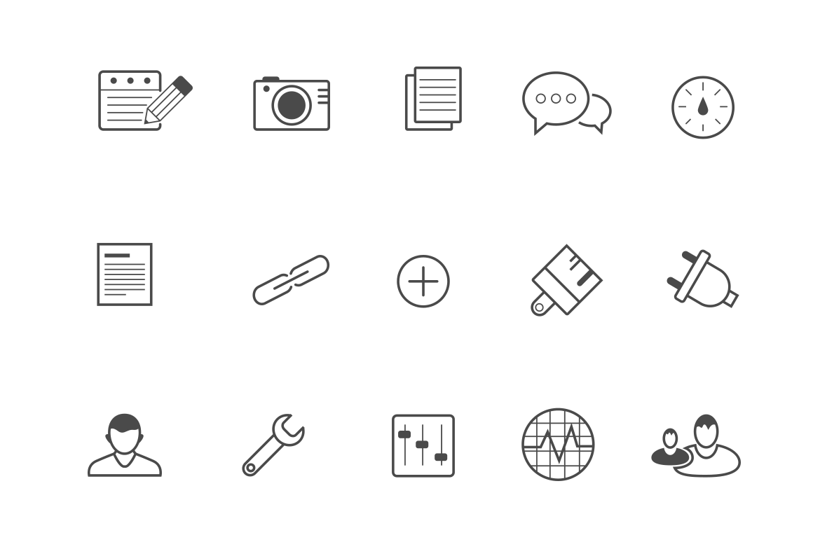 15 WordPress and Blog Icons, an Icon by Creative VIP