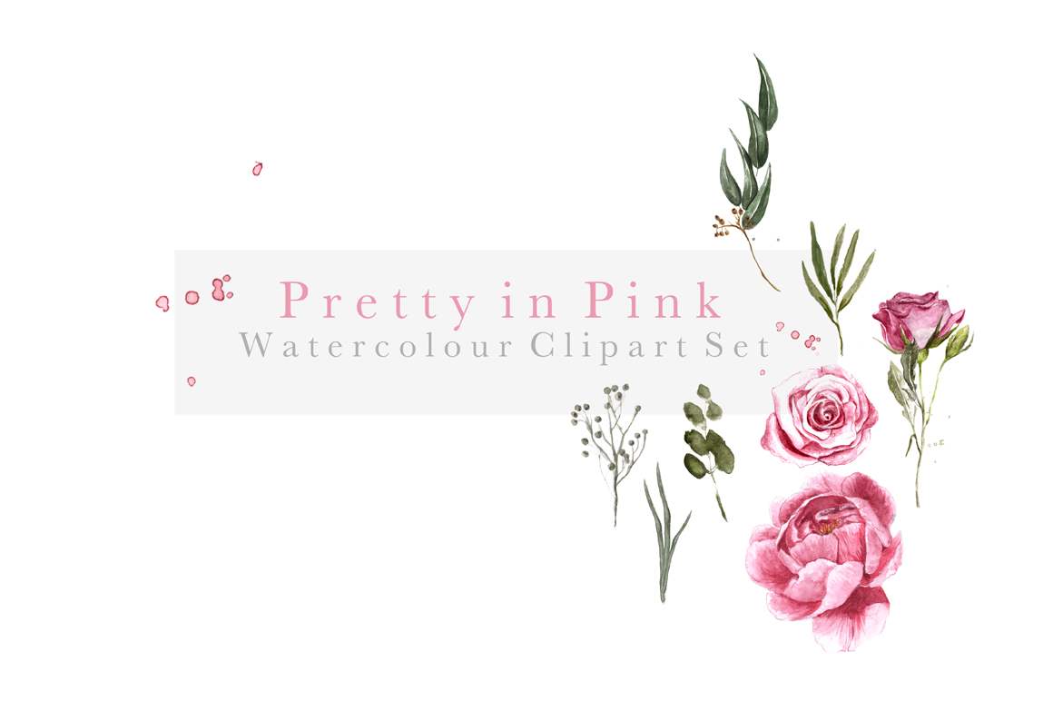 Pretty in Pink - Watercolour Florals, an Illustration by Sammy's ...