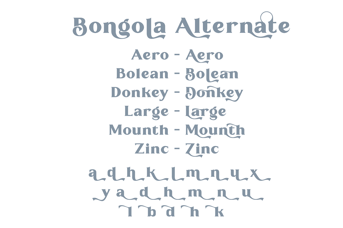 Bongola - Serif Display Font