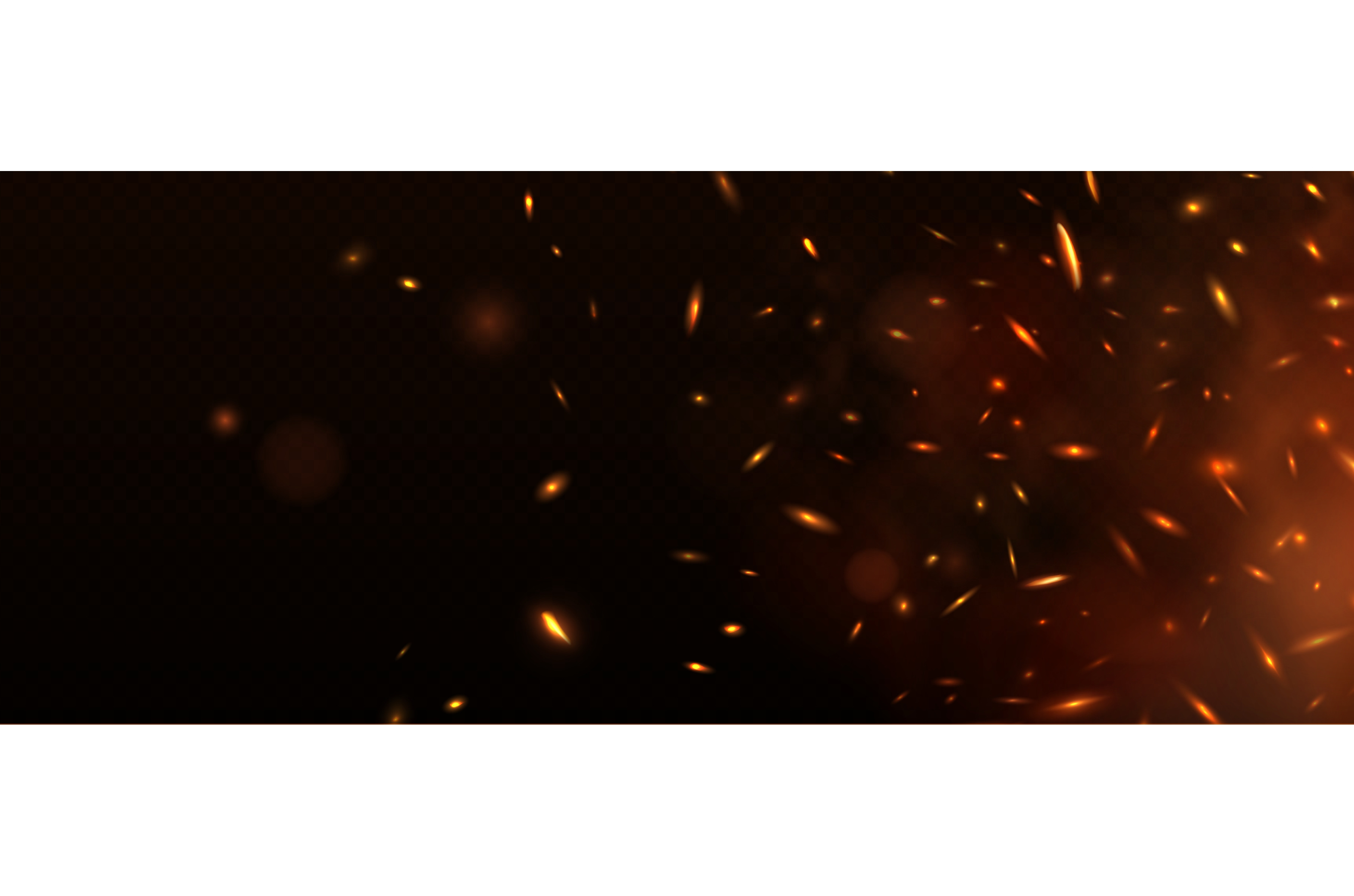 Fire flames ember sparkles, a Decorative Illustration by Vector Tradition