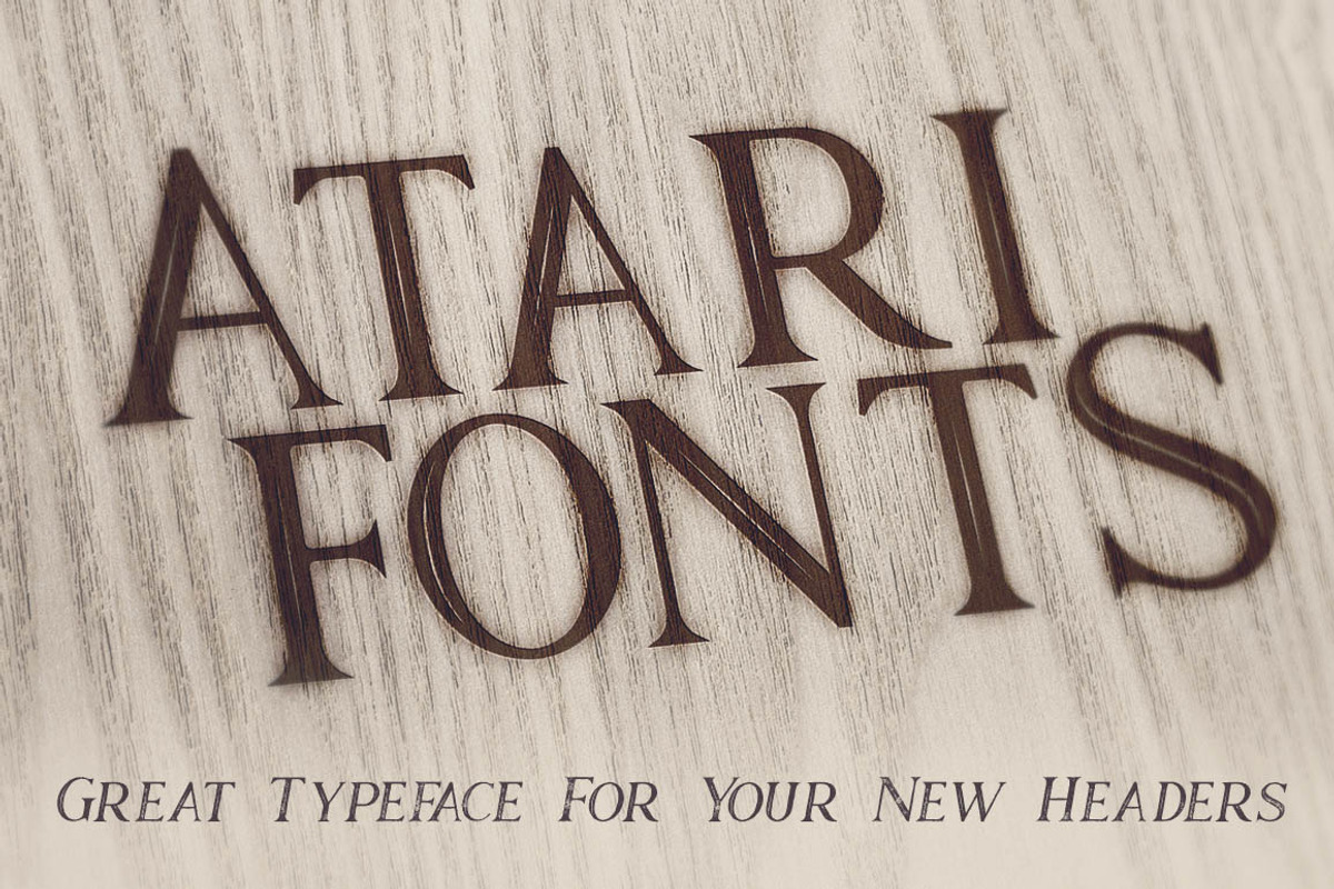 Atari - Vintage Style Font, a Serif Font by JumboDesign | Creative Market