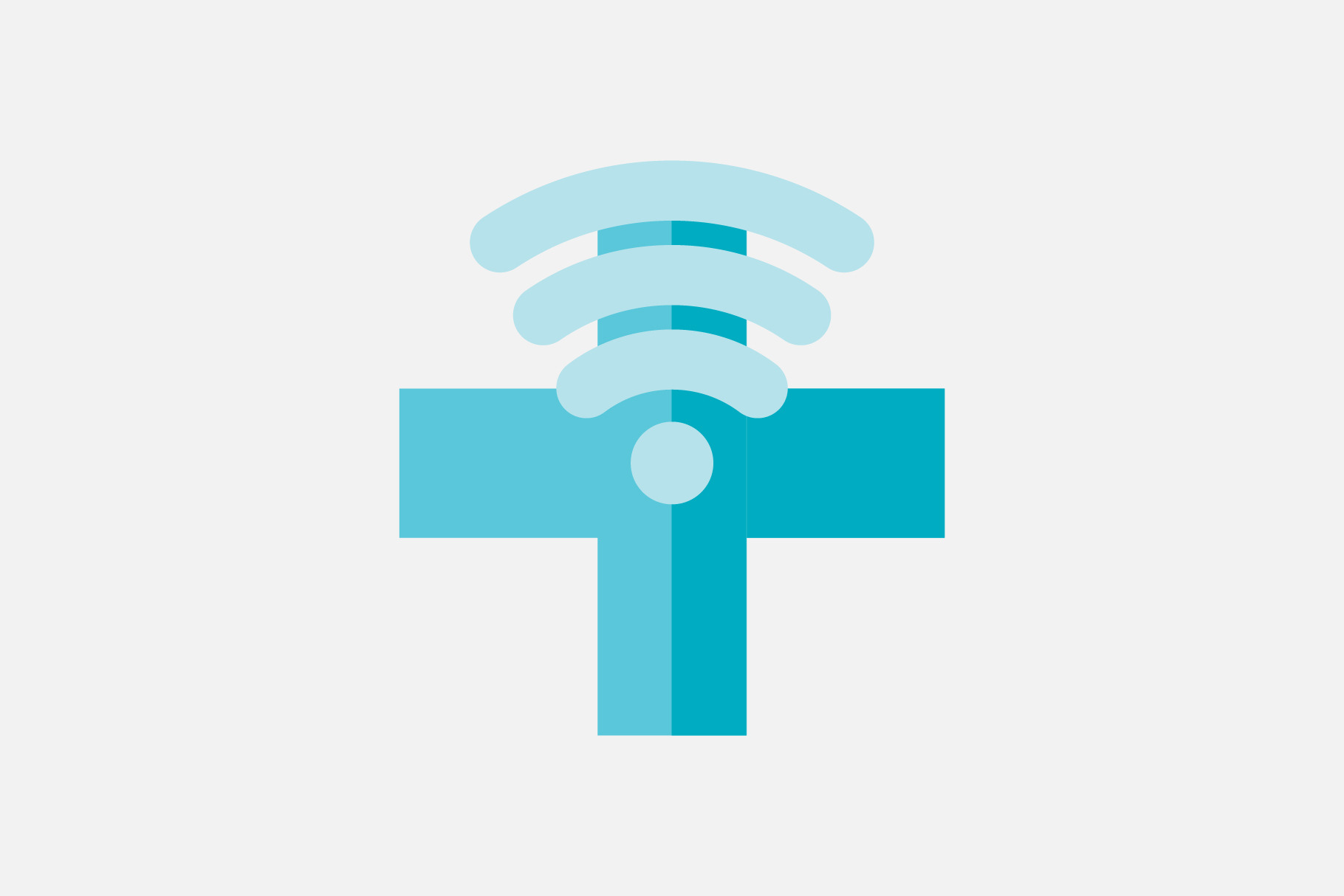 WIfi hospital logo template;