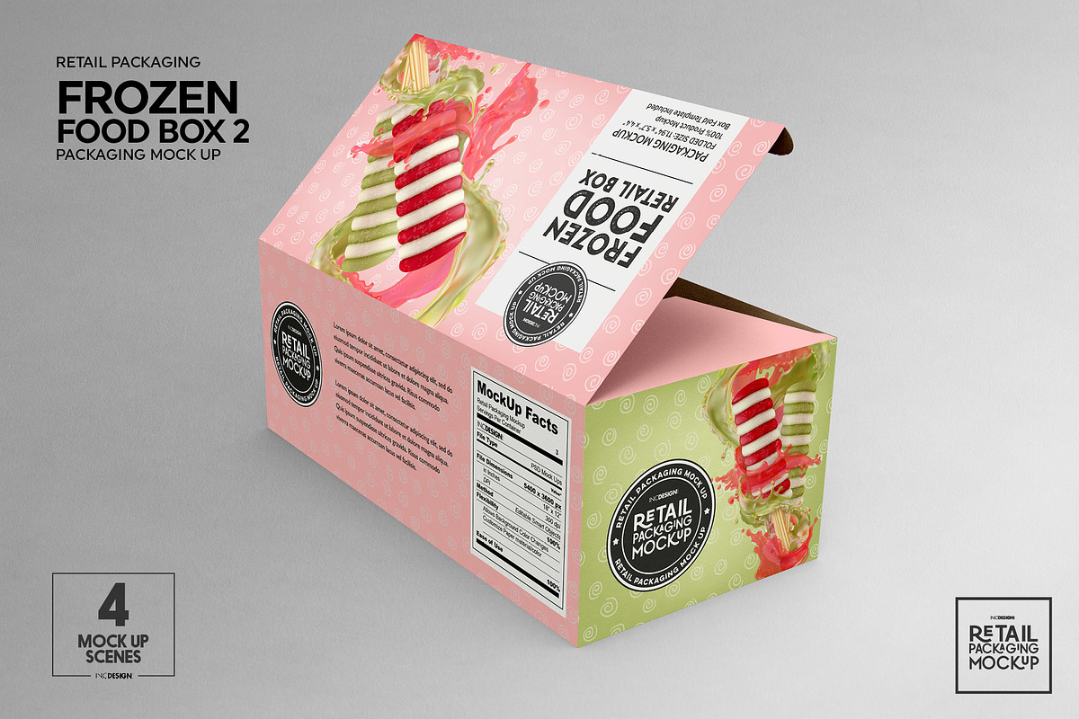 Retail Frozen Food Packaging2 Mockup, a Packaging Mockup by INCDesign