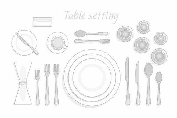 Table setting | Graphics ~ Creative Market