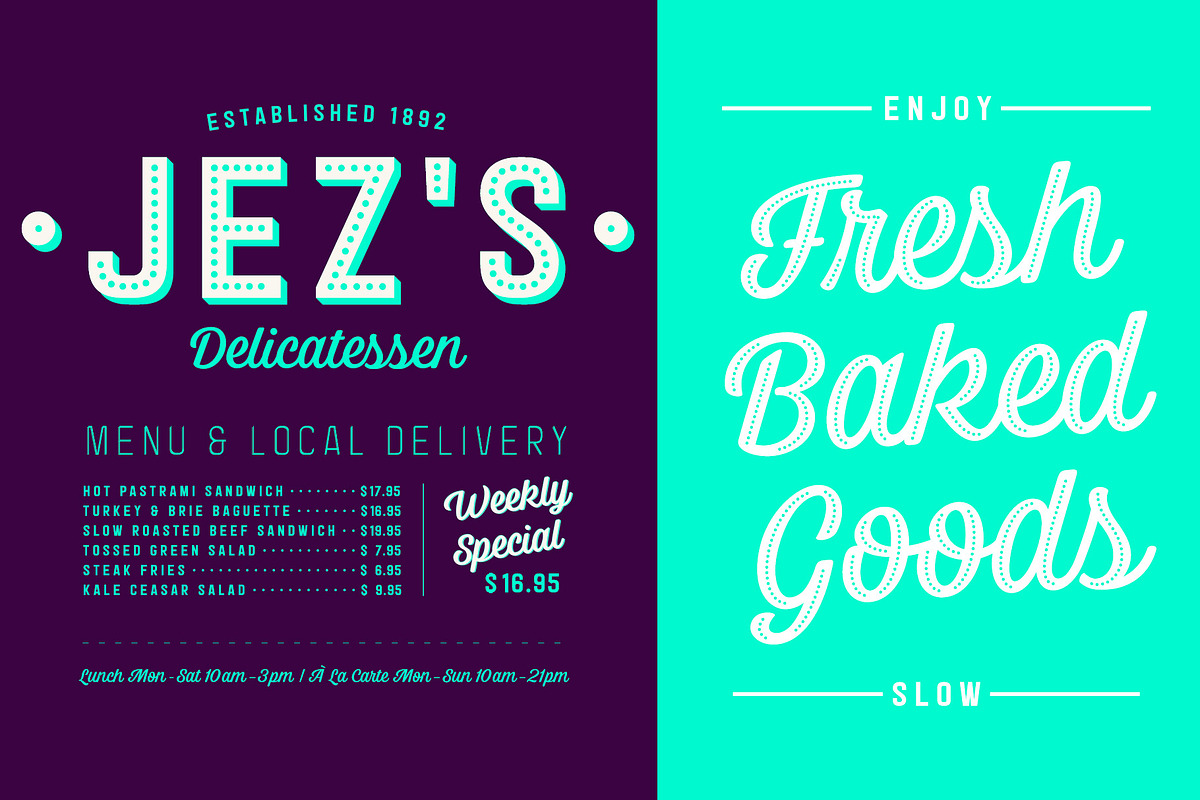 Corner Deli Layered Font Pack, a Sans Serif Font by Fenotype