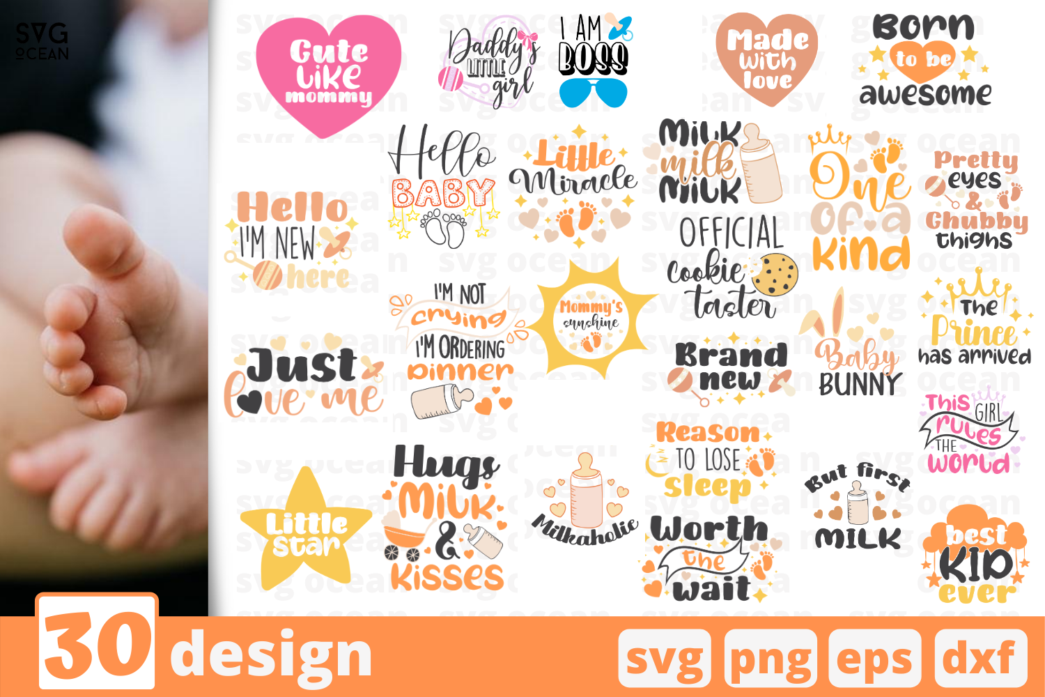 Baby SVG Bundle, an Illustration by svgocean