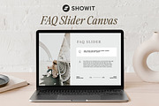 FAQ Slider Showit Template Add-on, a Websites & App Template by Amanda ...