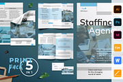 Staffing Agency Print Pack, a Poster Template by TemplatesNow!