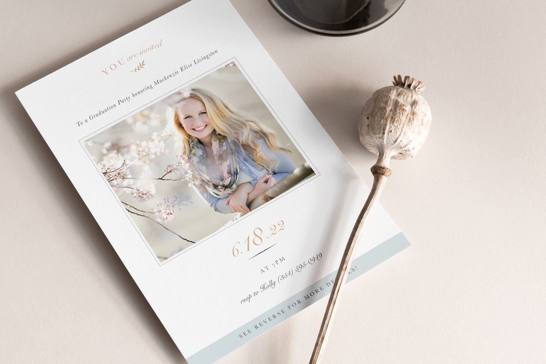 Senior Graduation Card Template, a Card Template by By Stephanie Design