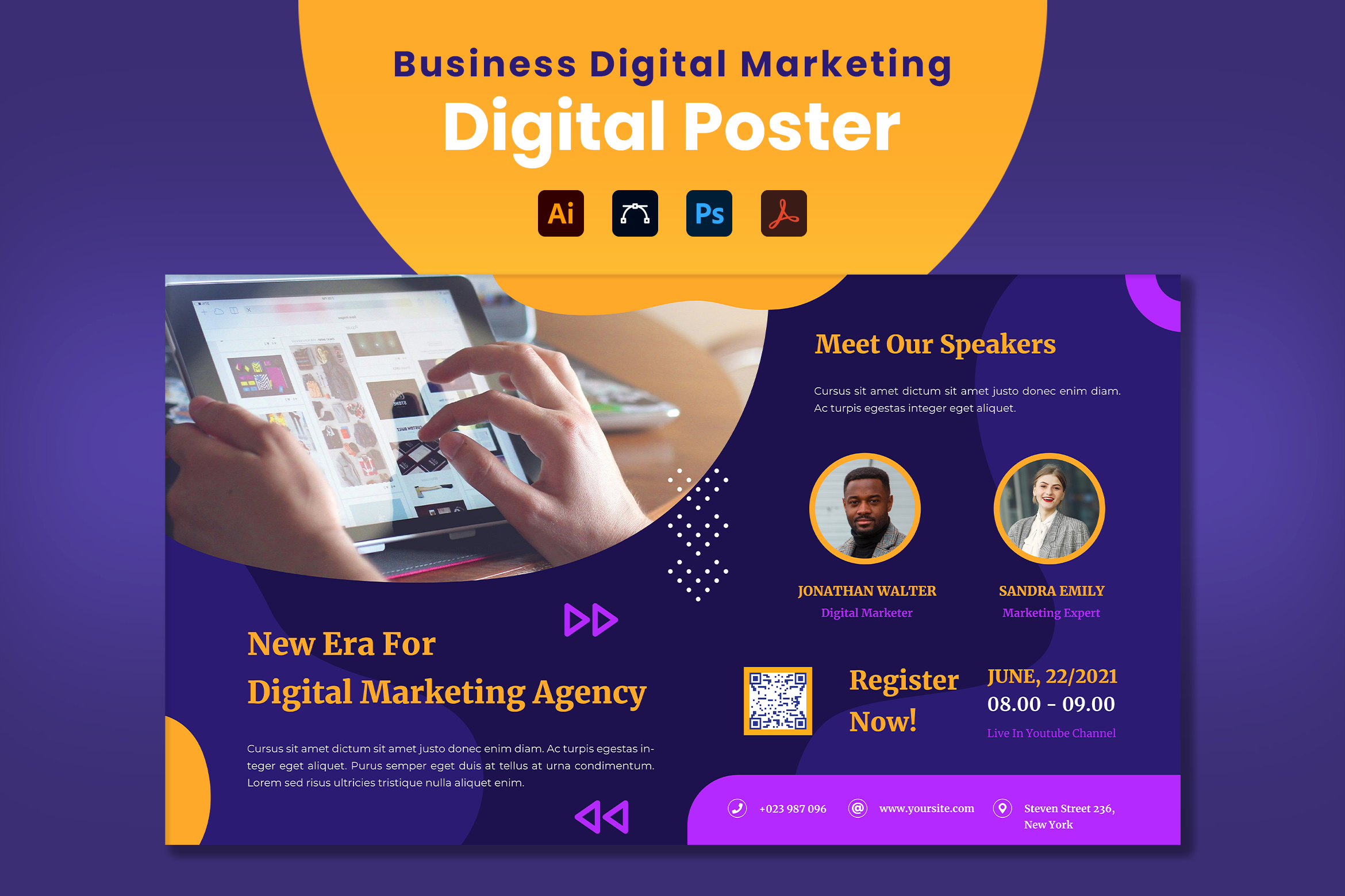Digital Marketing Digital Poster, a Templates & Theme by Rahardi Creative