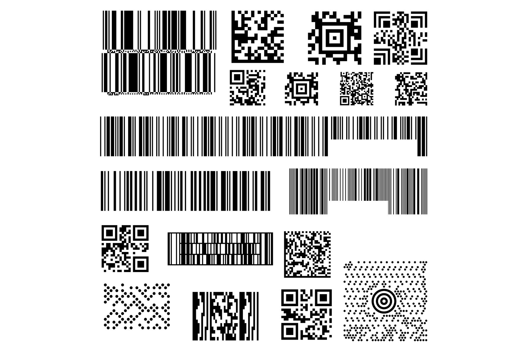 Set of abstract barcode bar code, a Healthcare Illustration by AlexZeL