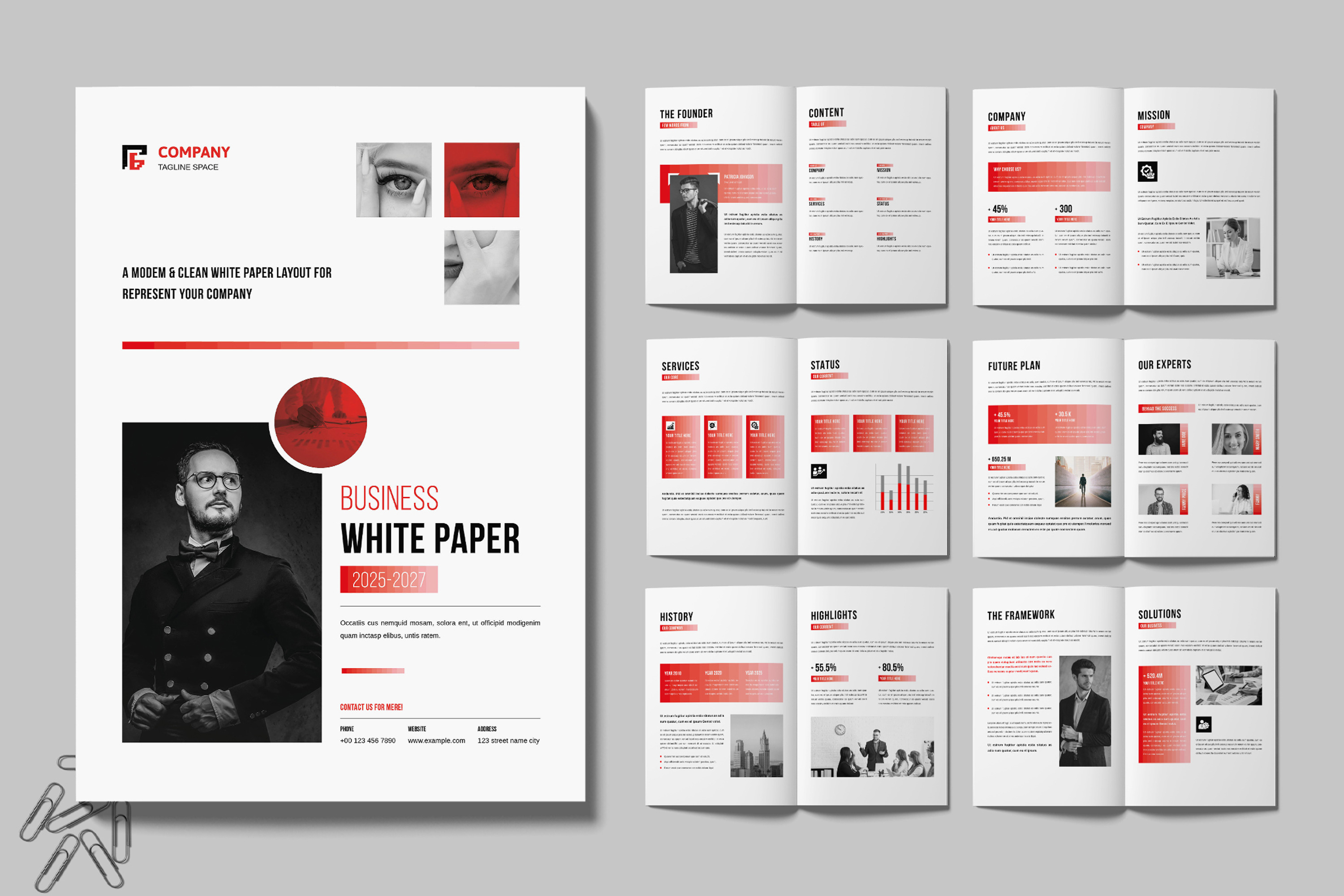 White Paper Layout Design Template