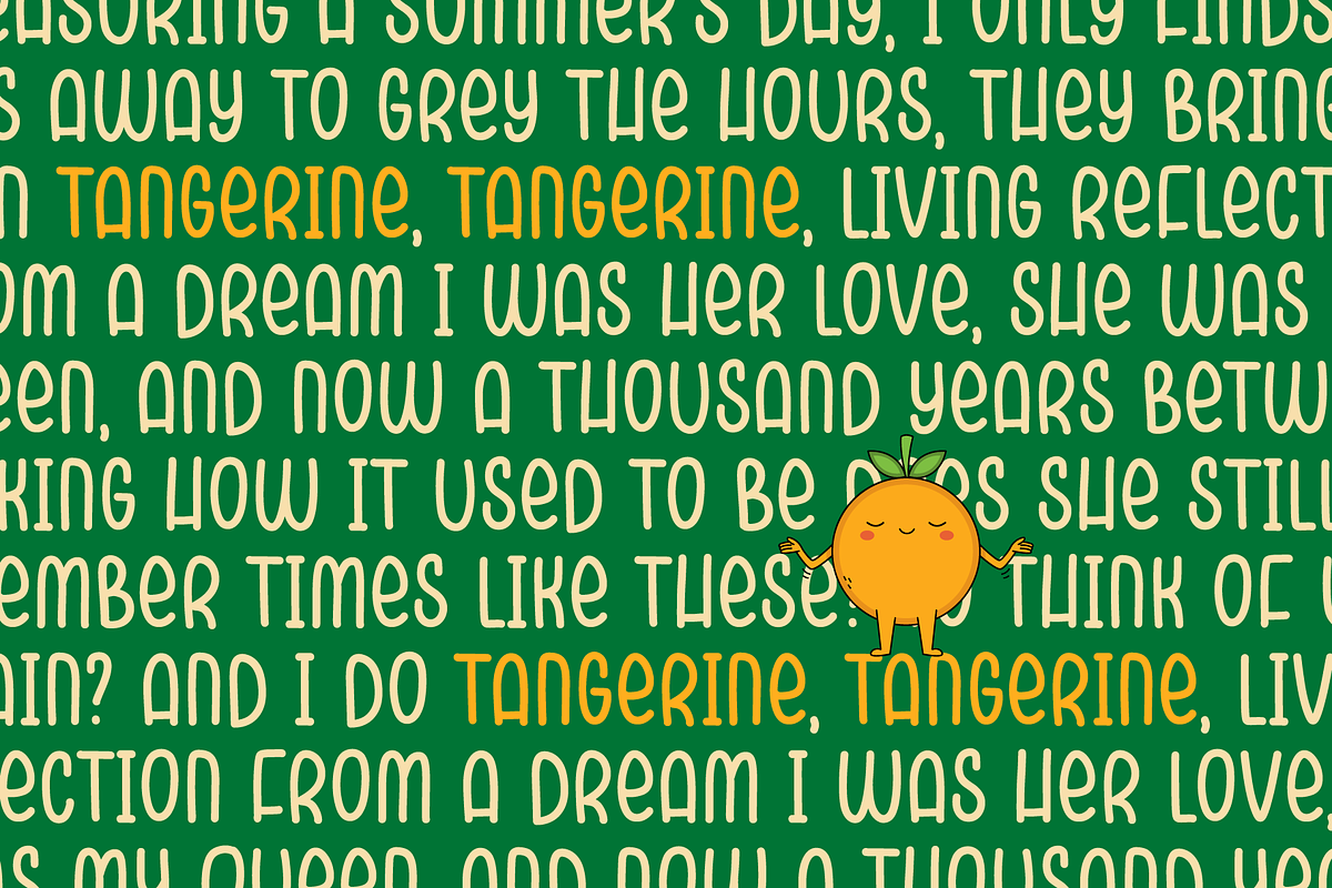Tangerine FD - Cute Handwriting Font