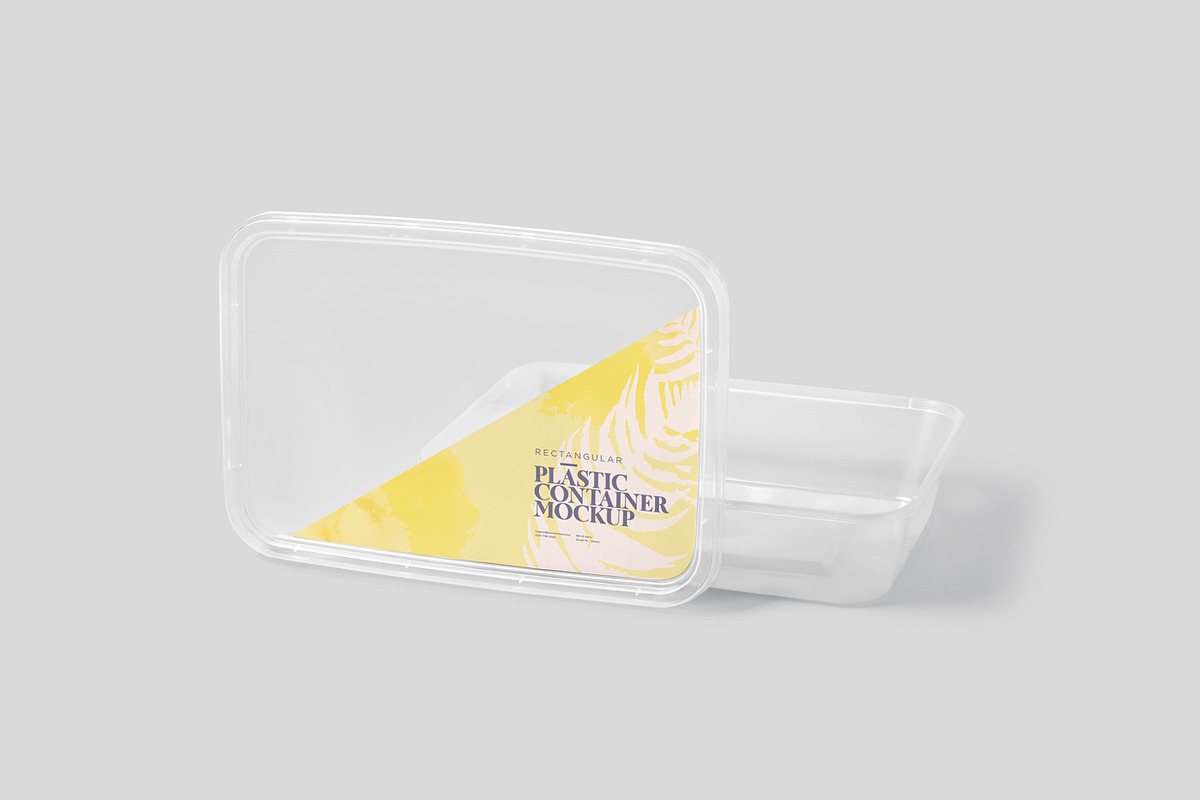 Plastic Container Label Mockups, a Packaging Mockup by GfxFoundry
