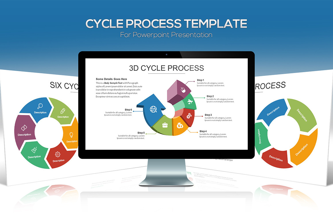 Cycle Process Powerpoint Template, a Presentation Template by SlideFactory