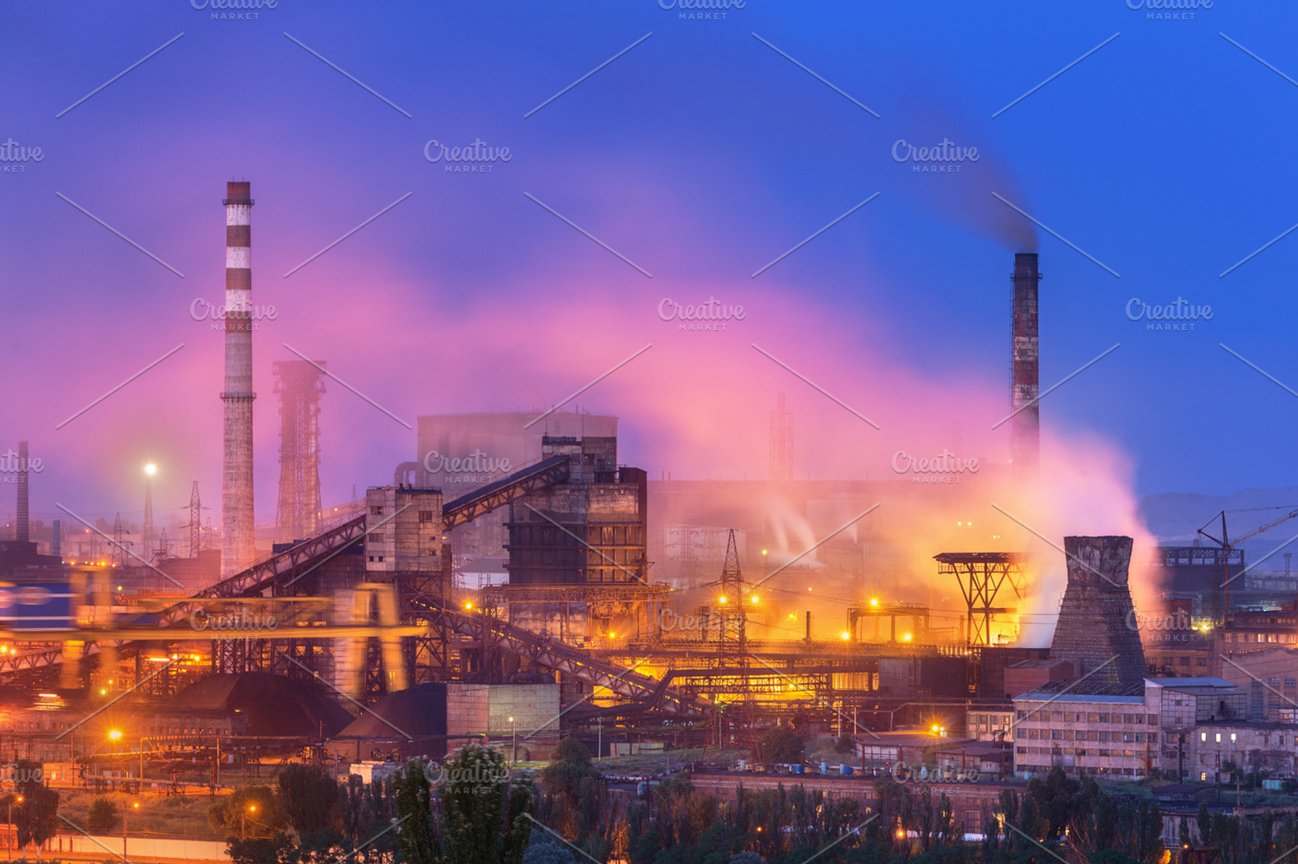 Industrial landscape steel factory stock photo containing factory and ...