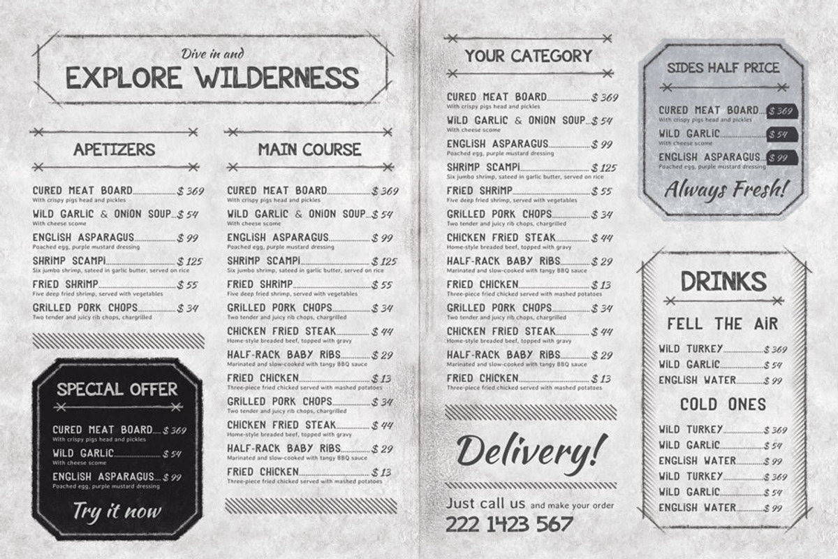 Eris Food Menu Pack, a Flyer Template by A.Lamprianidis