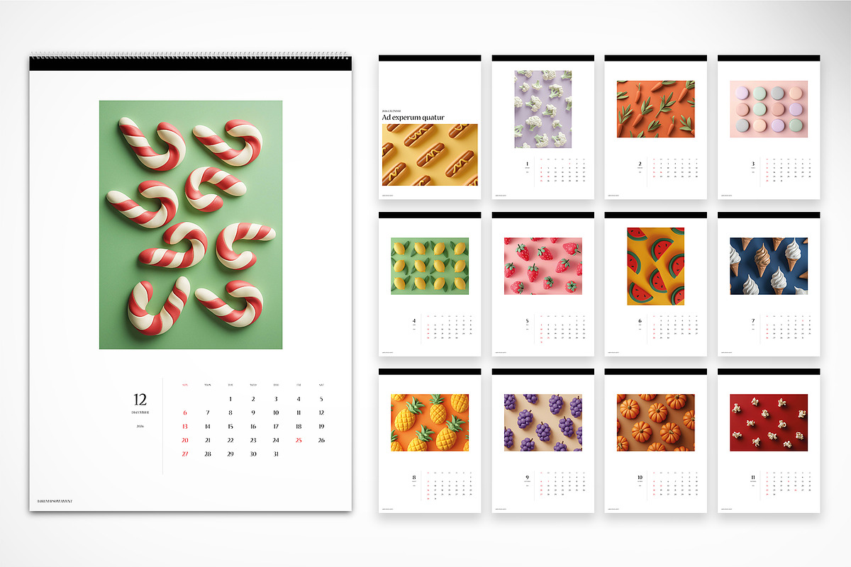 Bold Pop Art Calendar 2026, a Print Template by McLittle Stock