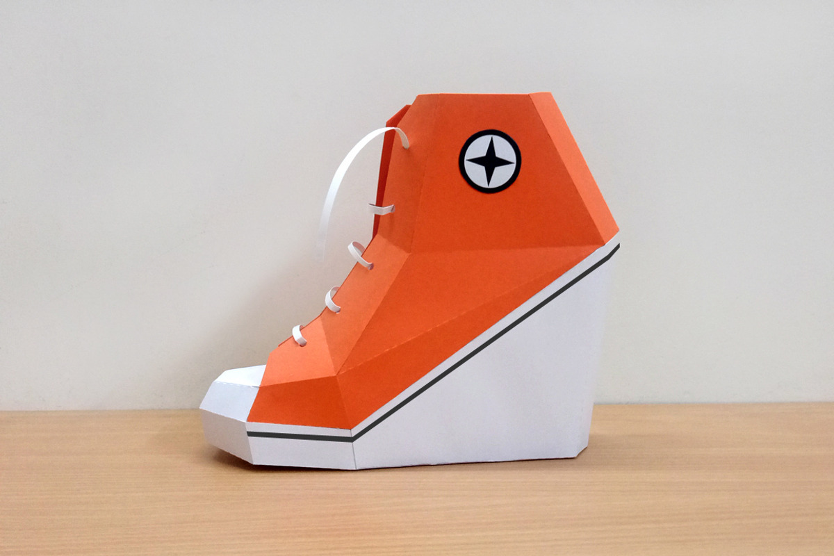 DIY Converse Shoe - 3d papercraft, a Templates & Theme by PAPER amaze