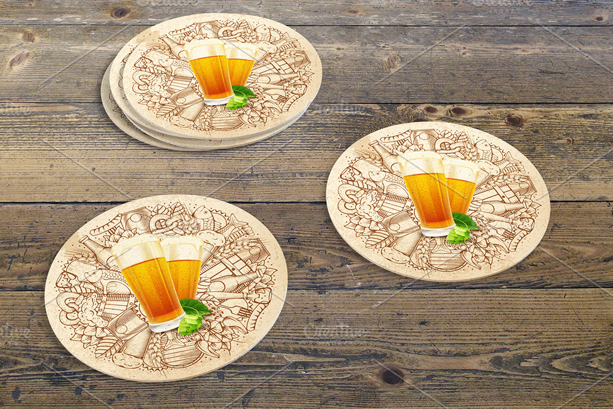 Coaster template, a Stationery Template by Vector beauty